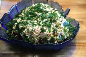 Russischer Schichtsalat Schuba mit Hering und rote Beete